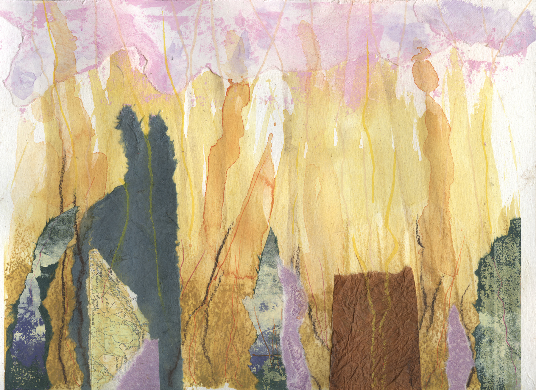 l i z ruest | digital collage : Northern Retreat